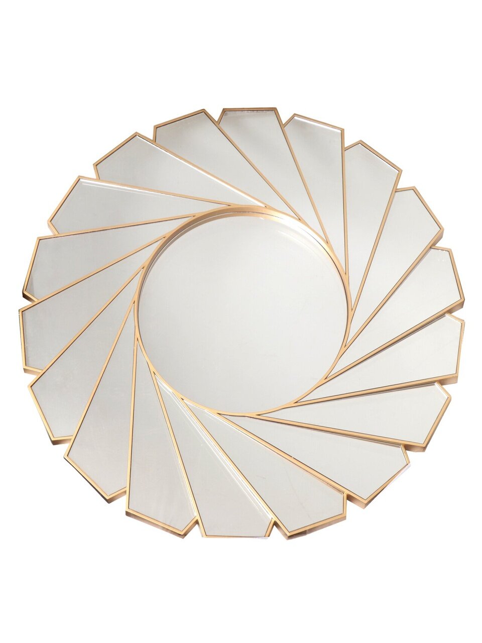 Зеркало настенное, 61х61 см, пластик, круглое, золотое, Y4-5286