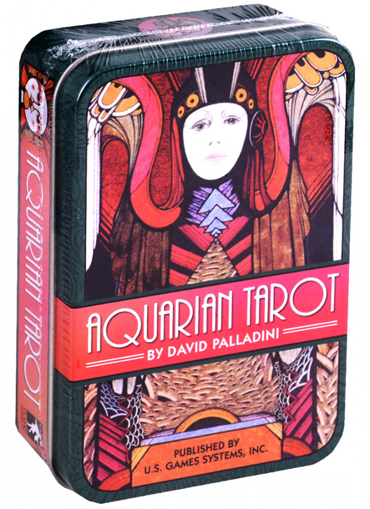 Карты Таро: "Aquarian Tarot In a Tin" US Games / Карты Таро Водолея в металлической коробке