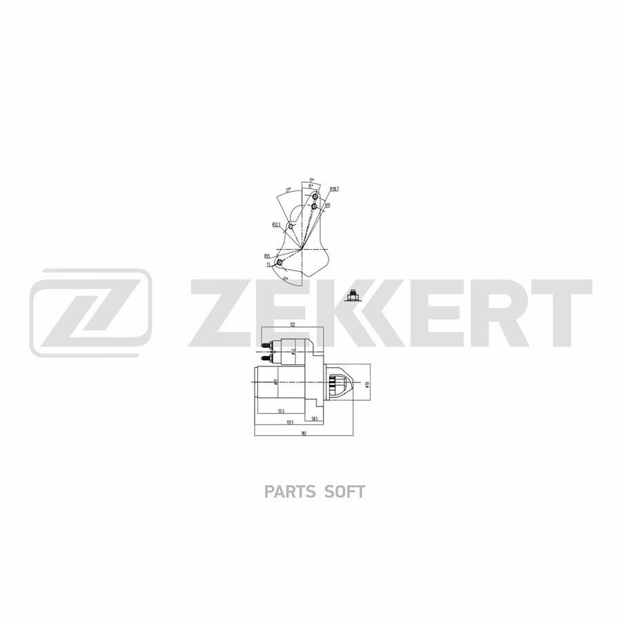 ZEKKERT AN-1081 Стартер Nissan Qashqai (J10 NJ10) 10- Note (E11 NE11) 06- Juke (F15) 12- Cube (Z12) 09- Micra ()