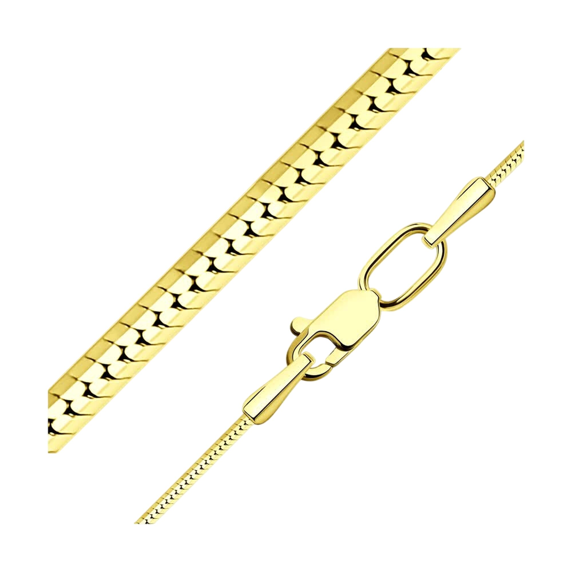 Цепь серебро, 925 проба, золочение