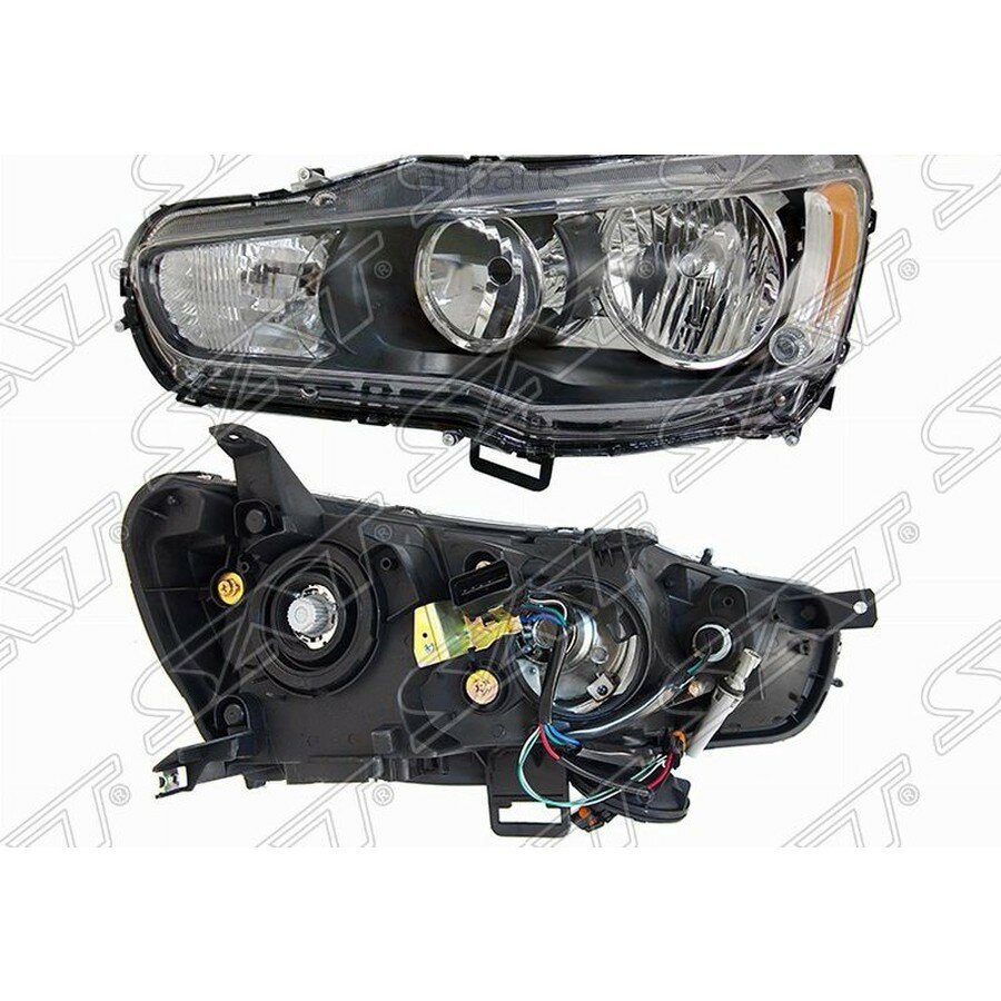 SAT ST-214-1190L Фара Mitsubishi Lancer 07-17 (Слева/ Галоген/ С электрокорректором)