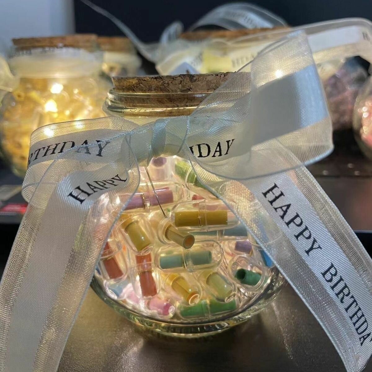 Капсула с любовным письмом, Бутылка с пожеланиями, Светящаяся капсула ручной работы, прозрачная бутылка с Счастливой звездой, подарок парню и девушке на день рождения