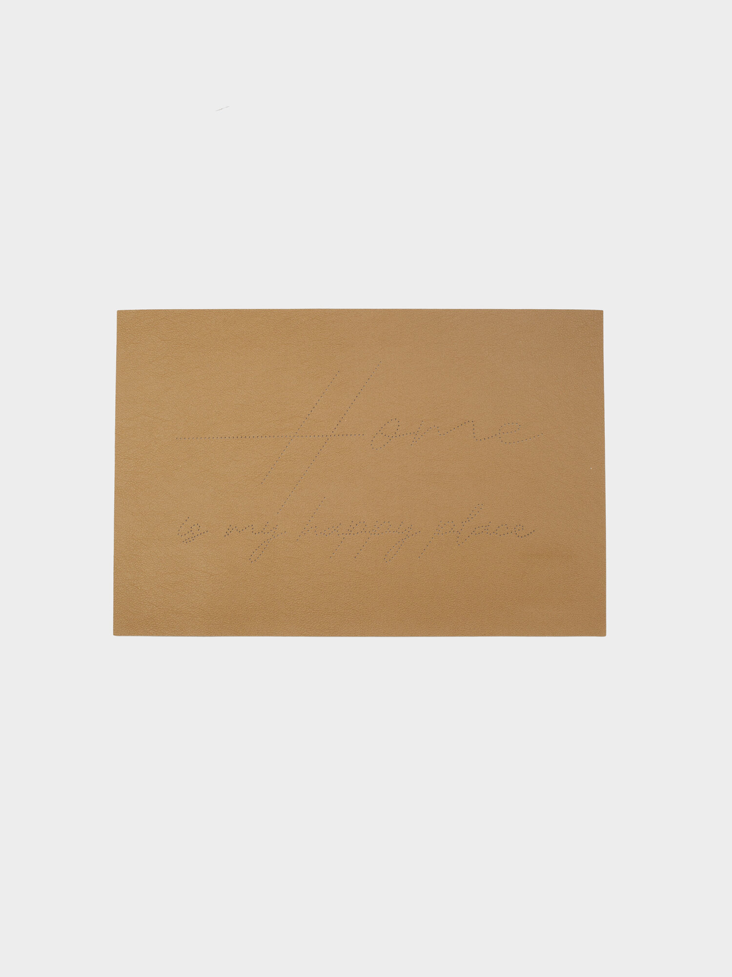 Салфетка под приборы, 30x45 см, ПВХ/полиэстер, коричневая, Home is my happy place, Rock