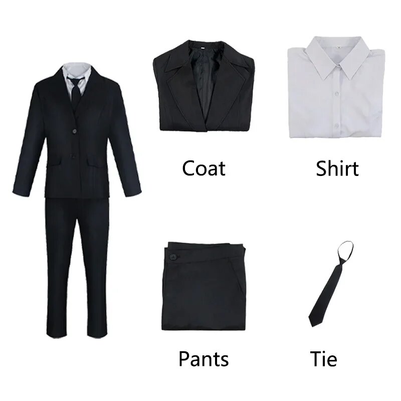 Косплей костюм Человек-бензопила Черный, S, Style C