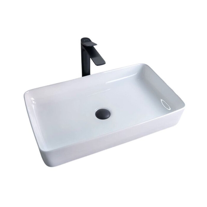 Накладная раковина GID Geometrico N9396 глянцевая белая