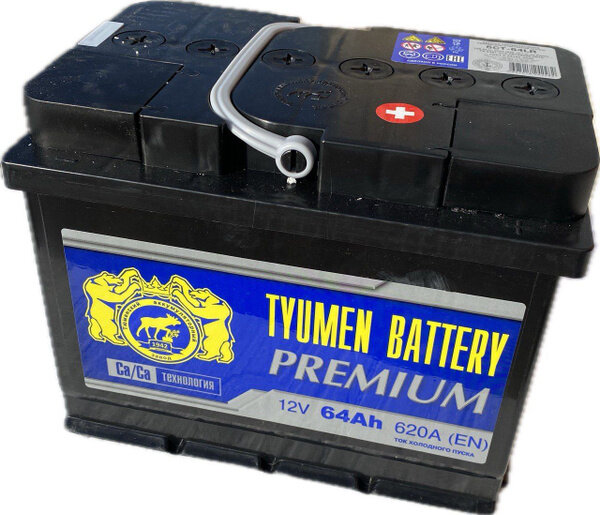 Автомобильный аккумулятор Tyumen Battery Premium 64 Ач обр. пол. 620A (242x175x190)