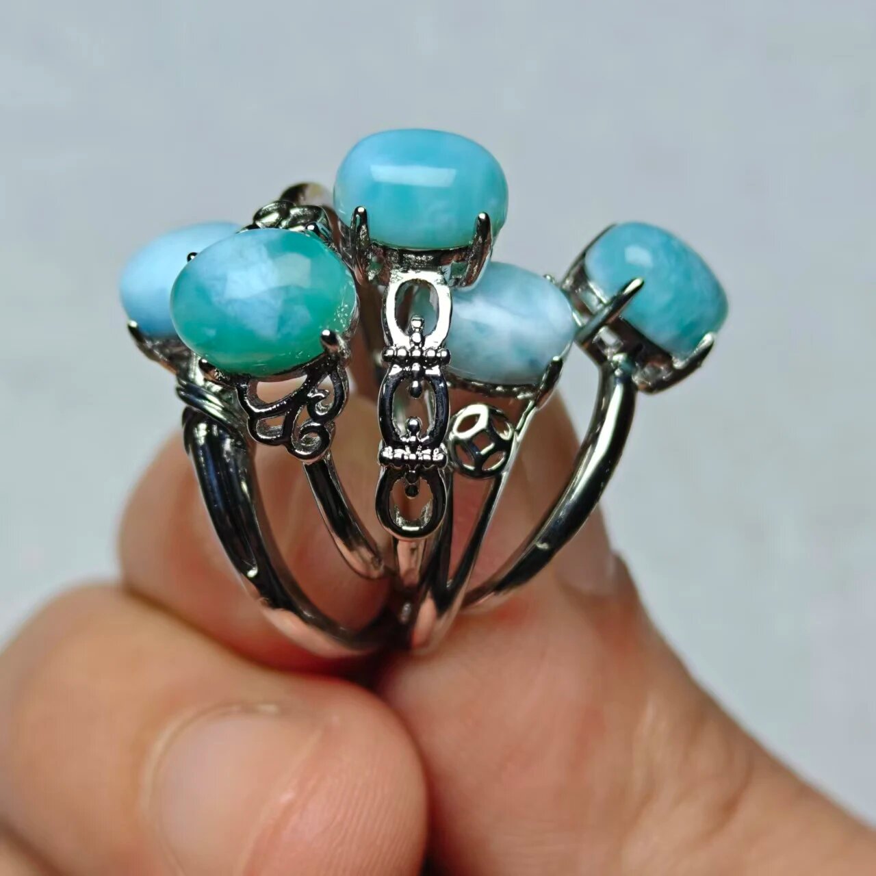 Кольцо, ларимар