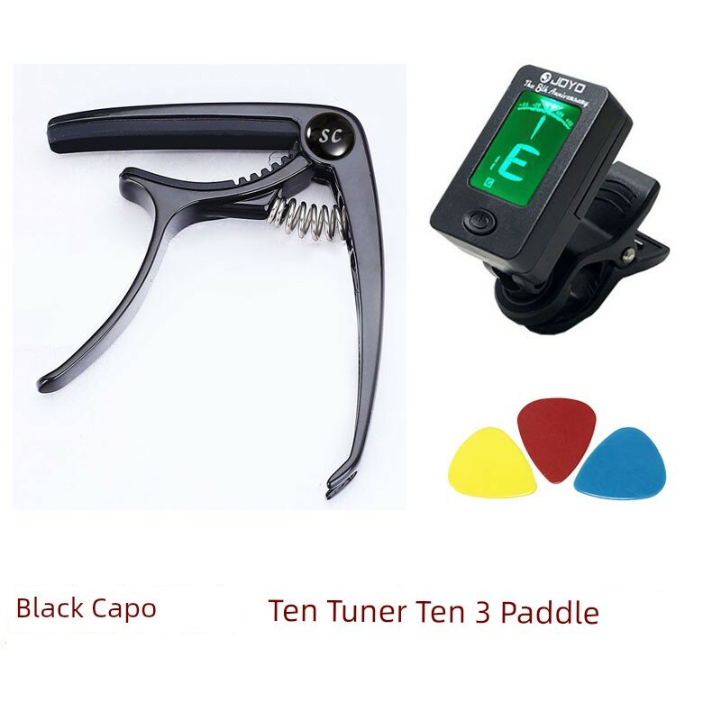Черное гитарное капо с тюнером для акустических и классических гитар, 80-100 символов