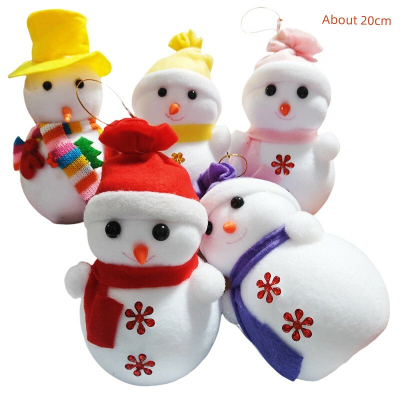 Мягкие игрушки: Рождественский снеговик, кукла Дед Мороз, олень, тканевая кукла, детская кукла, медведь, украшения