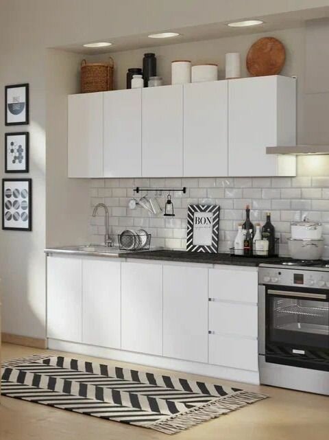 Кухонный гарнитур Челси 2м ЛДСП белый со столешницей, МИФ