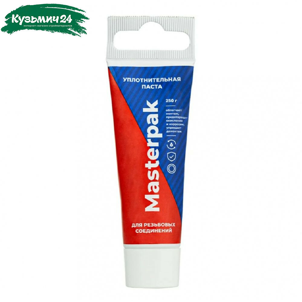 Паста уплотнительная Masterpak для резьбовых соединений, туба, белый, 250 гр.