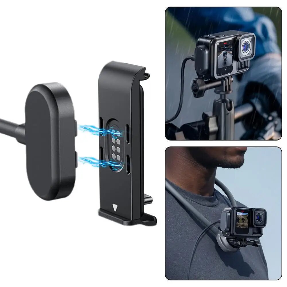 Комплект аксессуаров для GoPro13: магнитное зарядное устройство, кабель