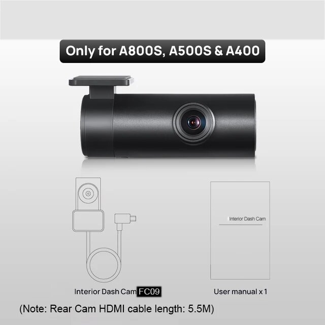 Задняя видеорегистратор для 70mai RC11 для A400 A800S A500S A200 для 70mai Внутренняя камера A400, rc11