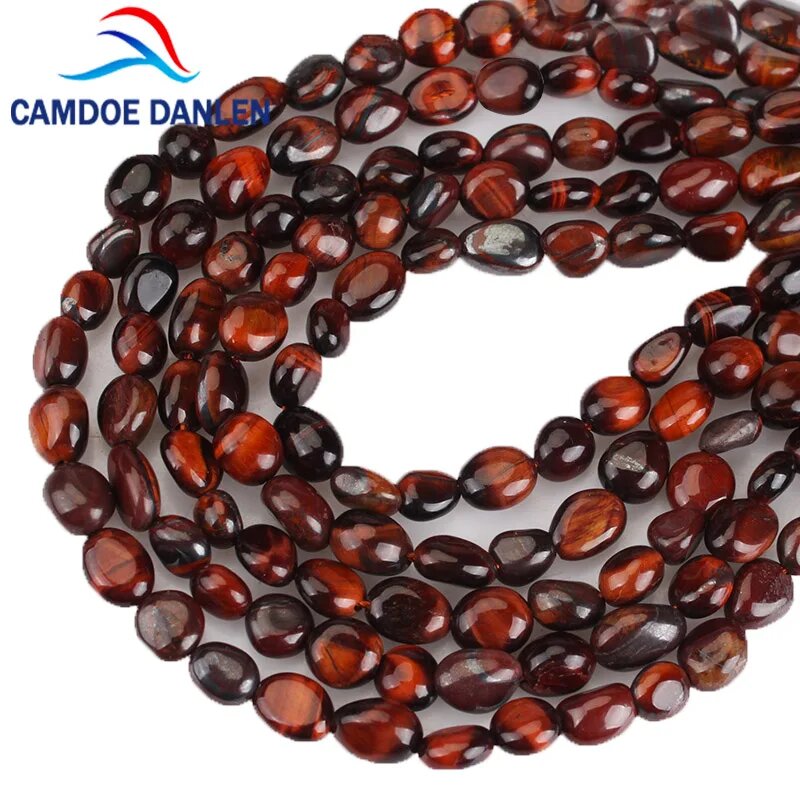 Бусины из красного тигрового глаза CAMDOE DANLEN 8-10mm