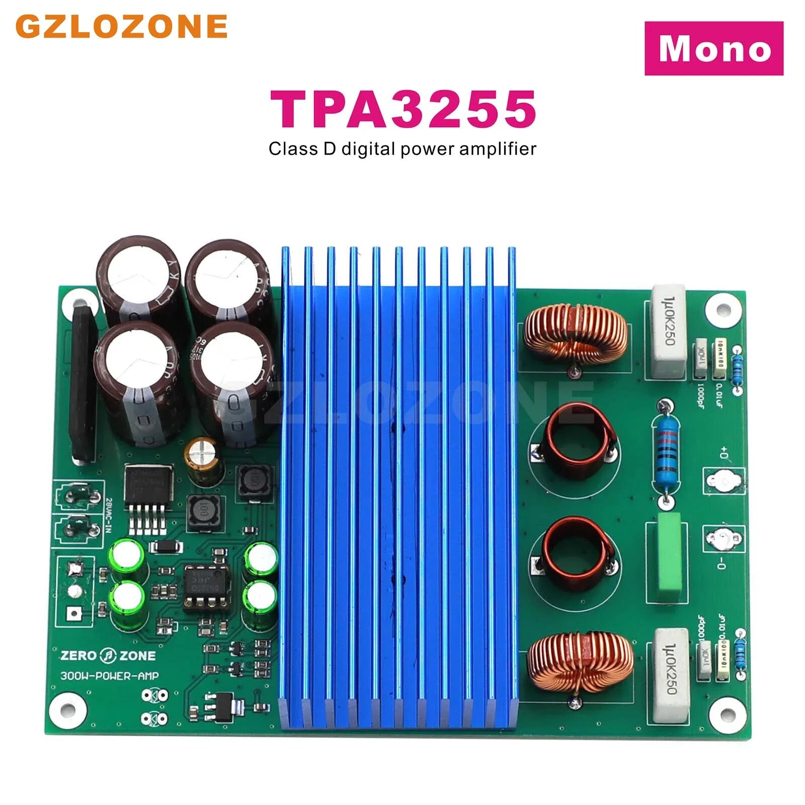 GZLOZONE Mono TPA3255 Усилитель мощности 300 Вт