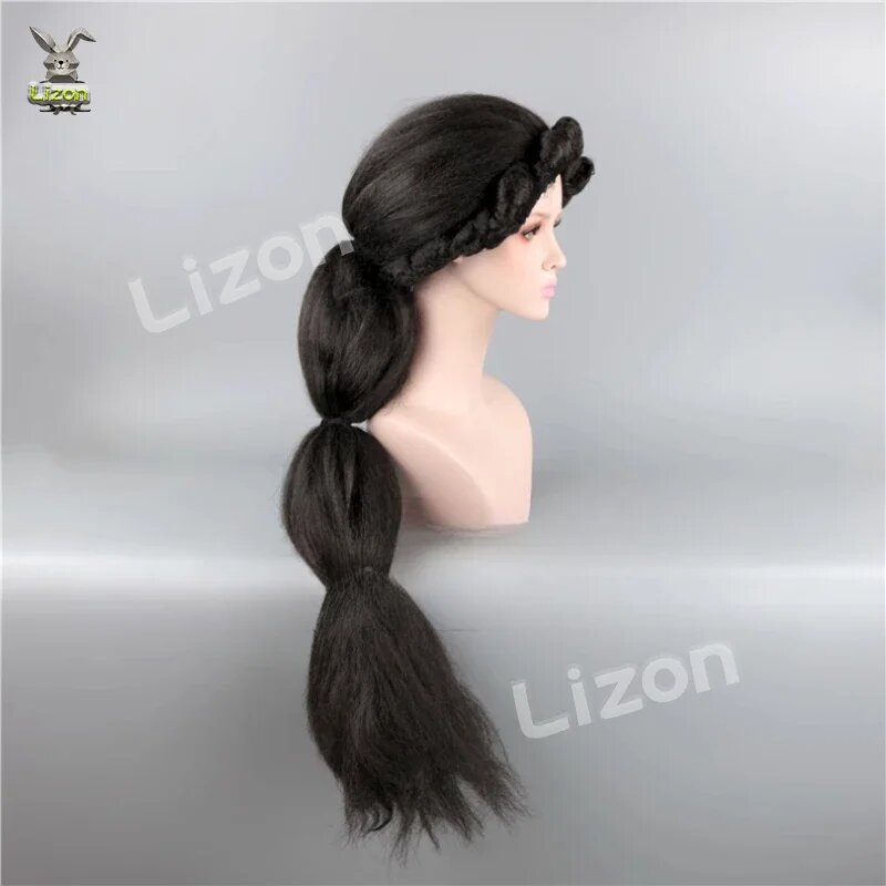 Новый костюм Жасмин для косплея, парик, черные длинные волосы, Аладдин и волшебная лампа, ролевая игра, парик с плетеными волосами на Хэллоуин, шапочка