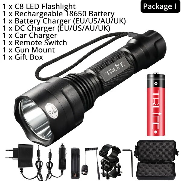 Фонарик TRLIFE T6/L2 10000lm L2- 1 Mode, Package I 18650