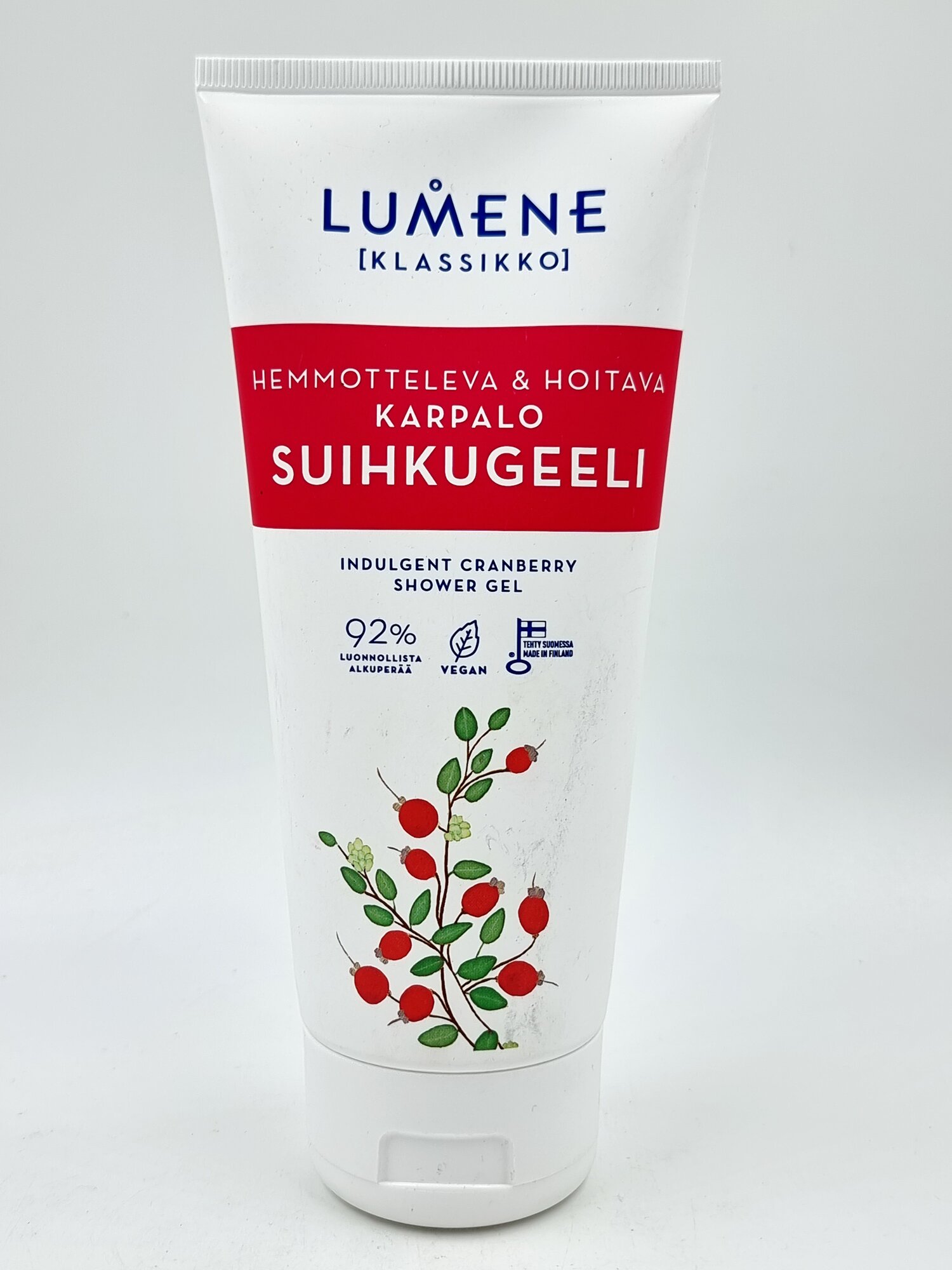 Гель LUMENE KLASSIKKO "Клюквенный" для душа 200 мл (из Финляндии)