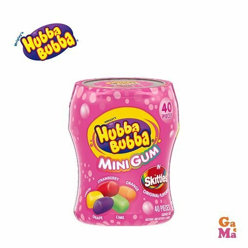 HUBBA BUBBA gum with (skittles) /кислая жвачка 40шт (США)