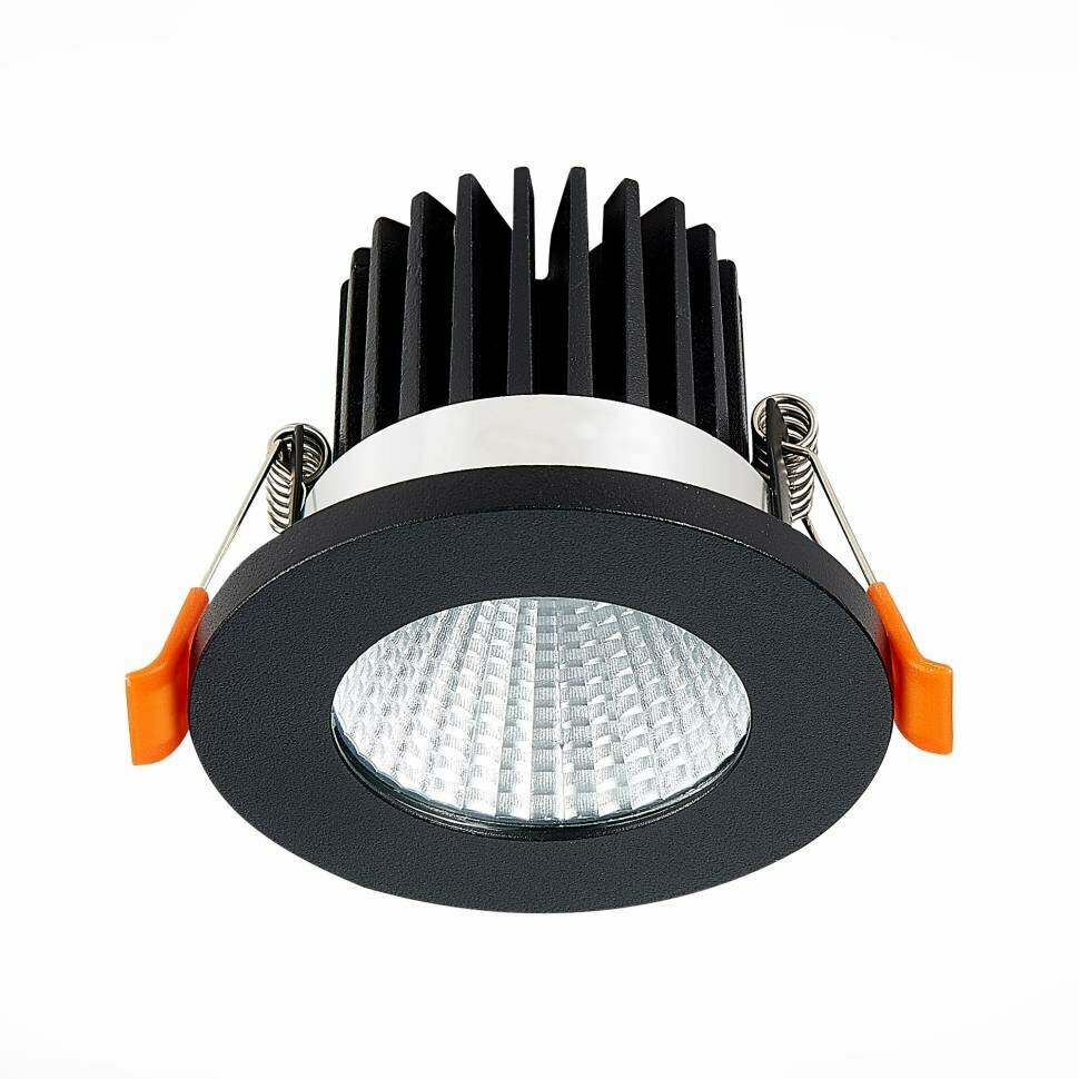 ST704.438.10 Св-к встр. Черный LED 1*10W 3000K 900Lm Ra>90 38° IP20 D80xH60 170-240V Встраиваемые светильники