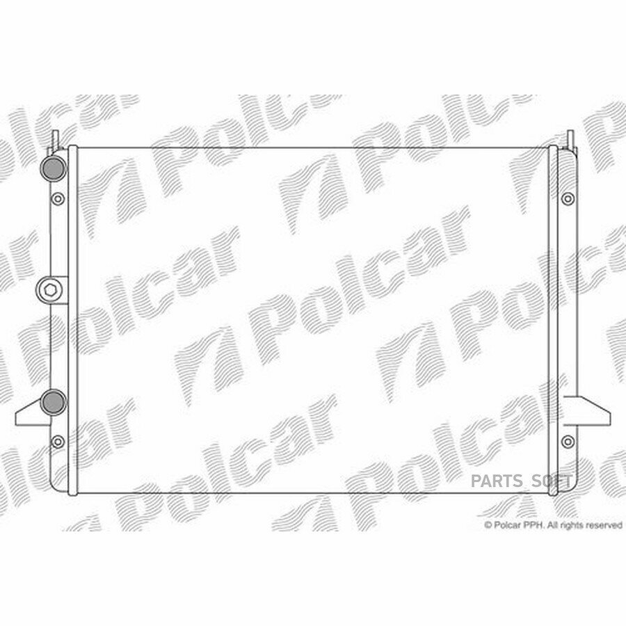 Радиатор охлаждения двигателя FORD GALAXY, VOLKSWAGEN SHARAN 95-00 от официального дистрибьютора, POLCAR, артикул 324008A2