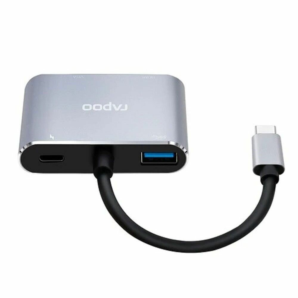 Rapoo Мультифункциональный адаптер, видео XD30, 1xHDMI, 1xVGA, Grey