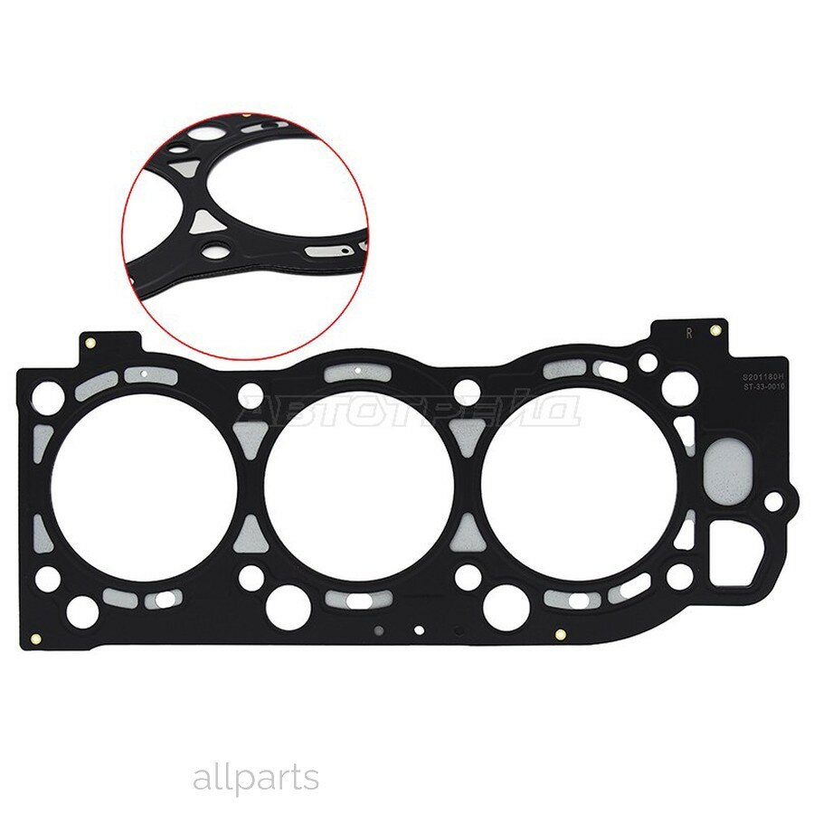 SAT ST-33-0010 Прокладка головки блока цилиндров Toyota Hilux Pick Up 01-04 / Land Cruiser Prado 96-09 5VZFE (Метал