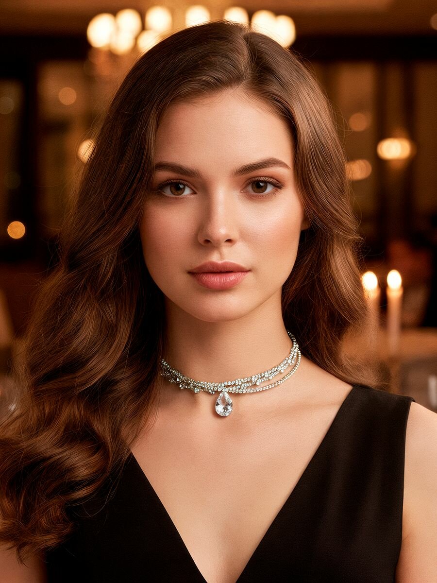 Чокер, искусственный камень