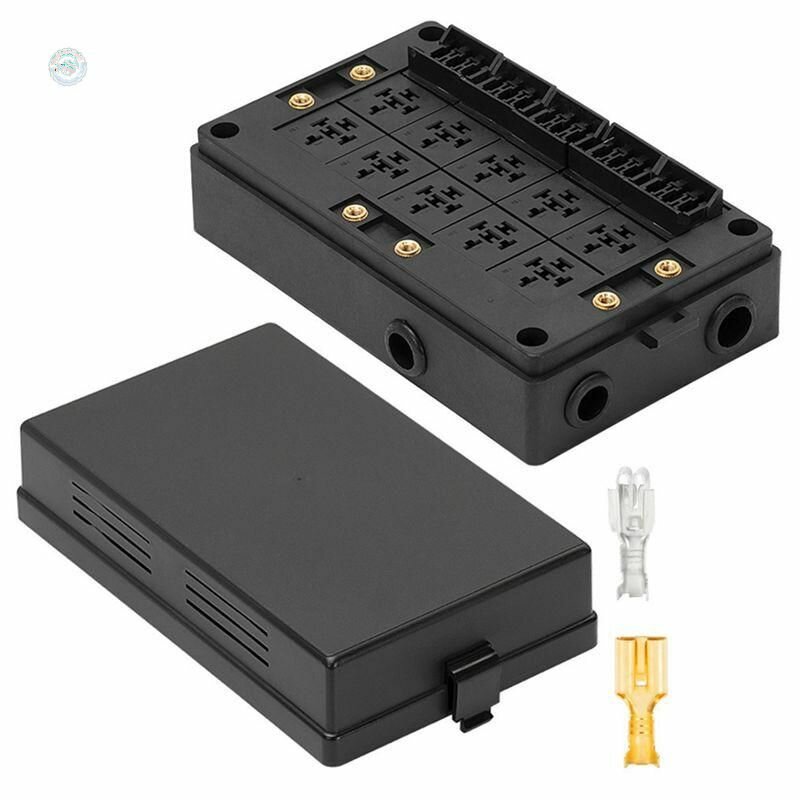 Блок предохранителей и реле 12 В на 10 слотов для автомобиля универсальный держатель ATC/ATO с клеммами в комплекте