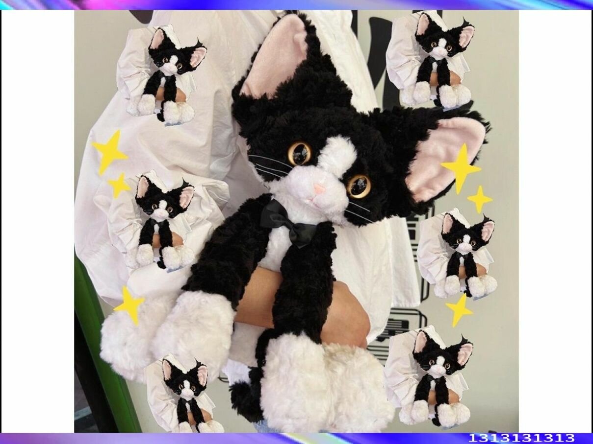 Эксклюзивная плюшевая копия кошки девон рекс, 40 см