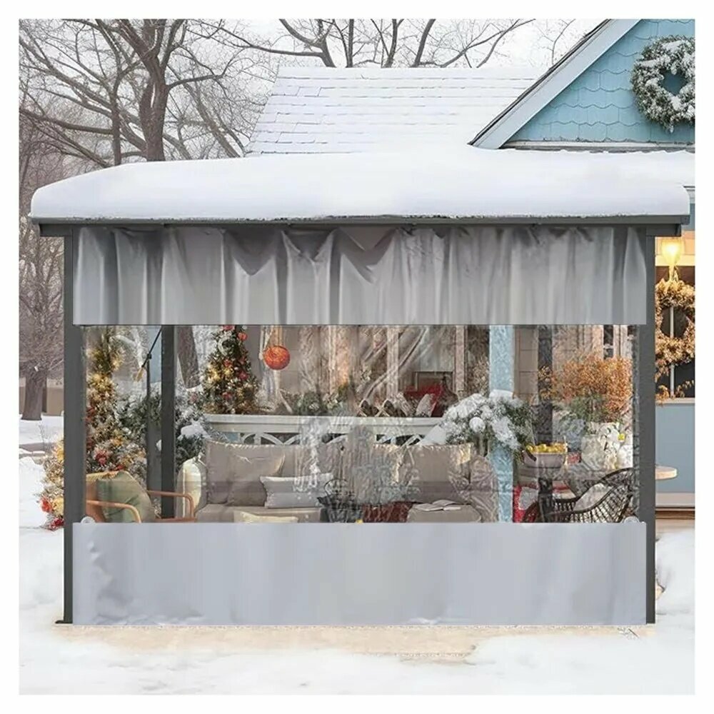 Штора уличная 400х280 см серый