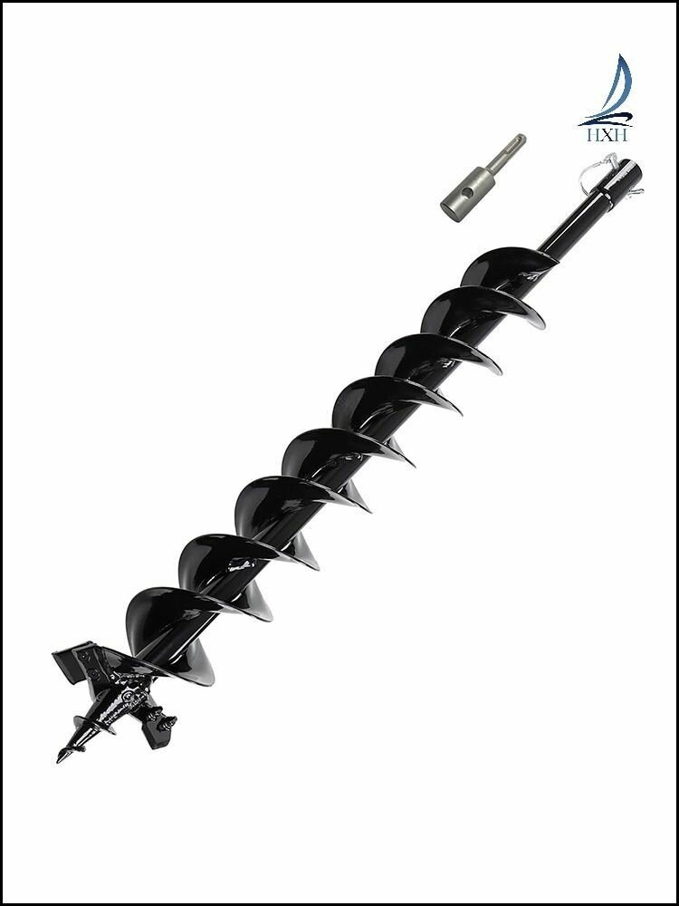 Бестселлер 2024: шнек земляной для свай диаметром 120 мм, длина 800 мм, с адаптером и предохранительным болтом