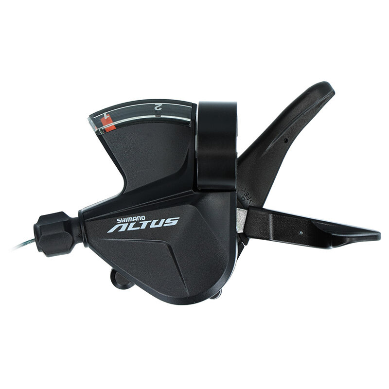 Шифтер левый с тросом 1800 мм Shimano Altus M2010 2 Speed (ESLM20102LB), цвет Черный