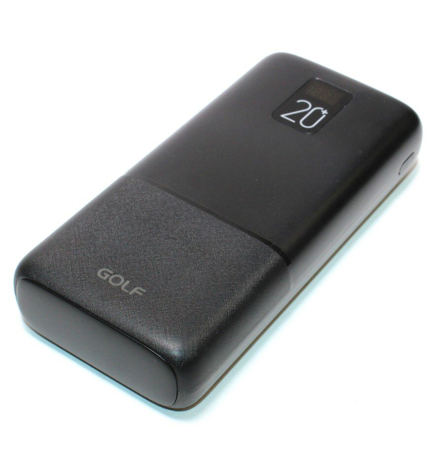 Внешний аккумулятор 20000mAh Perfeo Powerbank GOLF P20LCDPD LED/PD + QC 3.0/Micro-USB/Type-C/2 USB/Выход: 5A, max 22.5W
