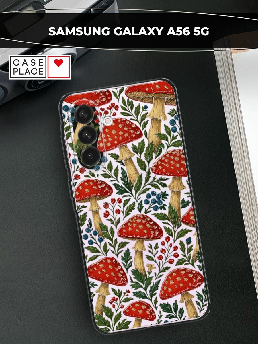 Чехол на Samsung Galaxy A56 5G / Самсунг Галакси А56 5G с принтом Мухоморы