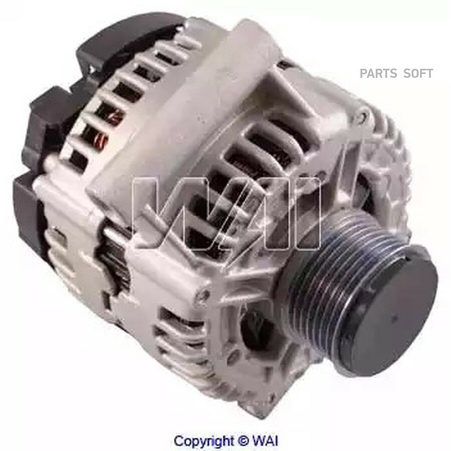 Генератор (новый) Ford Transit Land Rover Defender от официального дистрибьютора, WAI, артикул 23977N