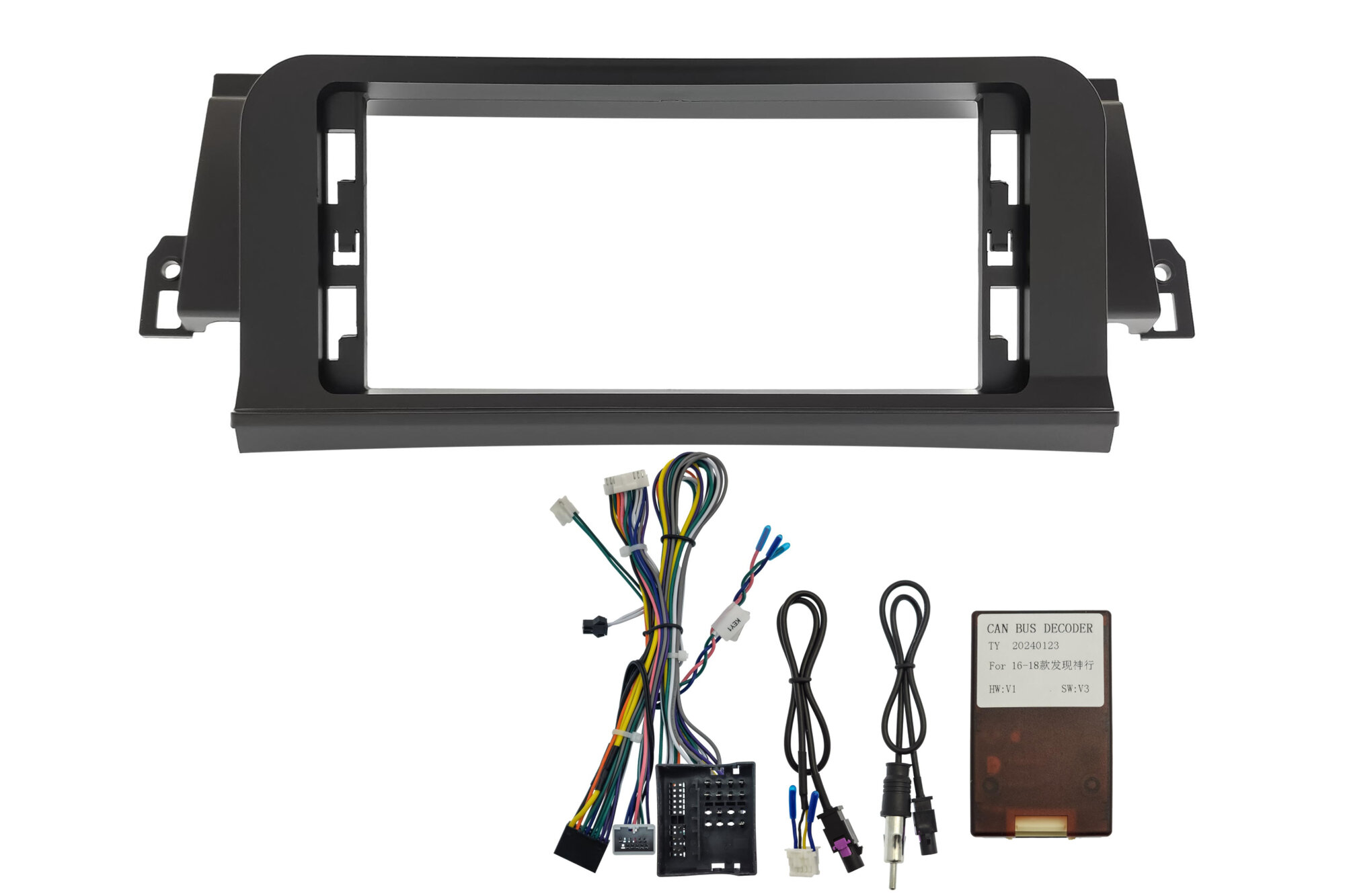 Рамка переходная Land Rover Discovery Sport 2014 - 2019 авто без CD + проводка для 12,3" магнитолы / Wide Media