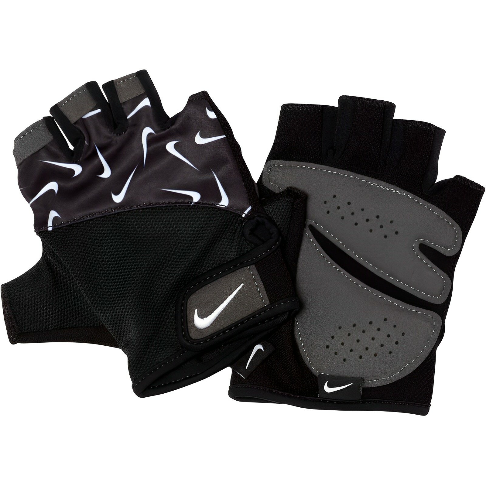 Защитные фитнес-перчатки женские Nike SML черно-белые, S EU