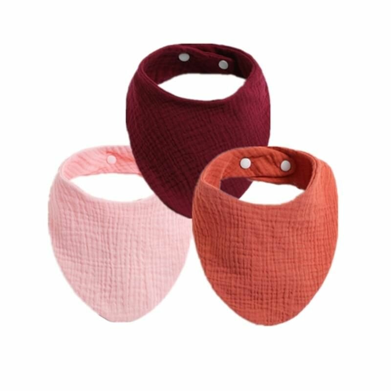 Детские хлопковые слюнявчики-банданы, 2