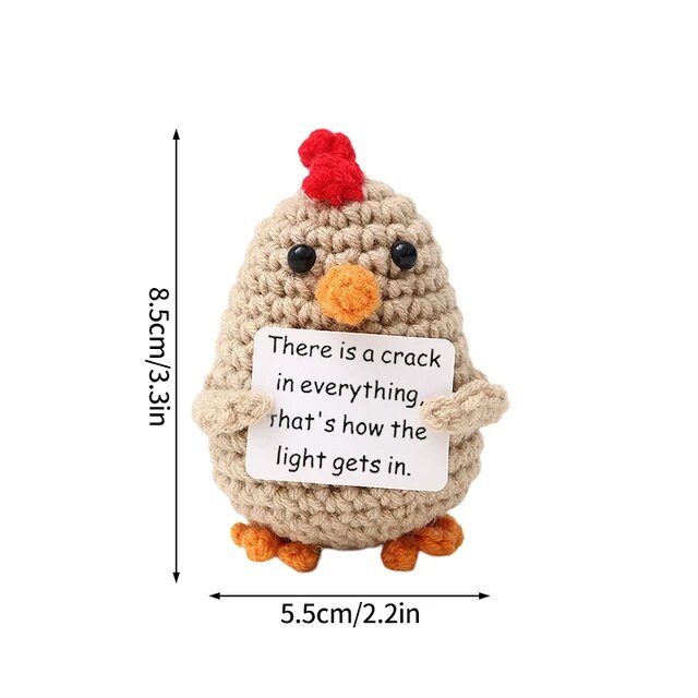 Вязаная крючком кукла с позитивной энергией, симпатичная мини-игрушка в виде обнимающейся картофелины, украшение ручной работы, кавайное вязаное крючком животное в подарок на Рождество