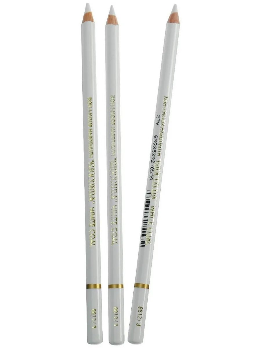Набор 3 штуки уголь белый в карандаше GIOCONDA 8812/3