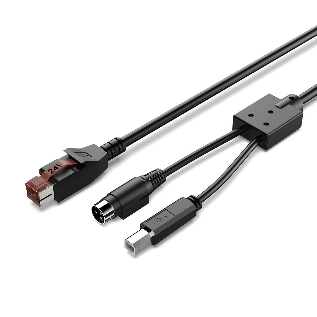 Кабельная Линия 24V с питанием от USB к 3Pin Power Din Male USB2.0 B Для штрих-кода