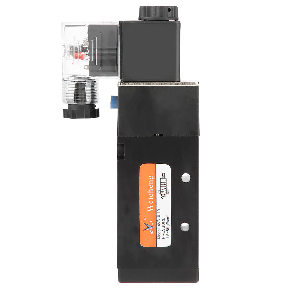 Соленоидный клапан 4V310-10 G3/8", 2-позиционный, 5-портовый, с сервоприводом (220 В переменного тока)