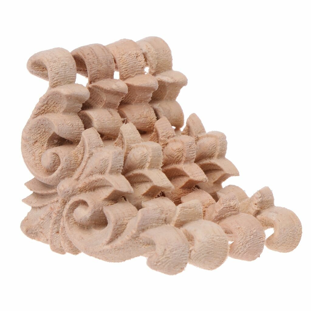 1 набор из 4 наклеек цельного дерева, резьба по корпусу-H008 (тип 1) (4 * см), завернутых в надувные ленты