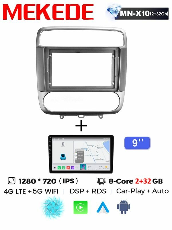 Магнитола 9" Mekede MN X10 Pro 2/32 Gb Honda Stream 1 2000-2006 carplay