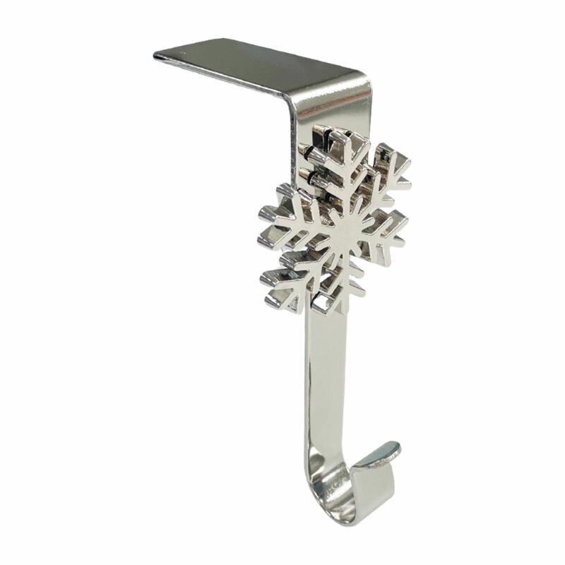 Рождественский держатель для чулок, крючок украшения рождественской формы серебристо-серебристая снежинка