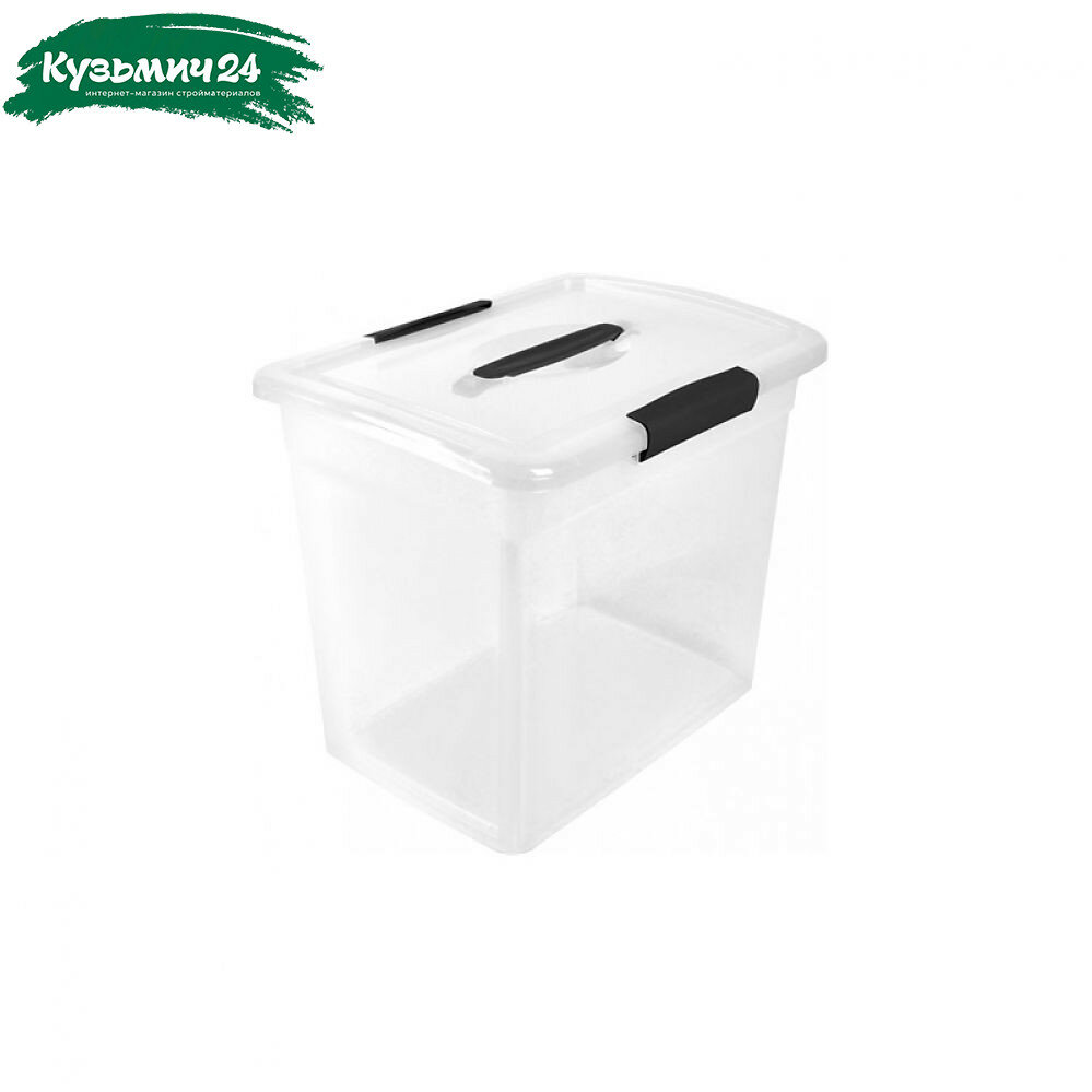 Ящик для хранения Keeplex Vision с защелками и ручкой прозрачный кристалл 20 л