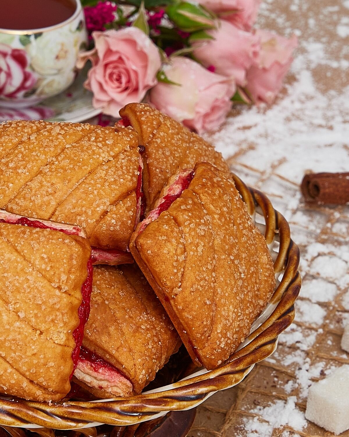 Печенье Финское ягодное с начинкой(вишня, творожный крем) 0.5кг