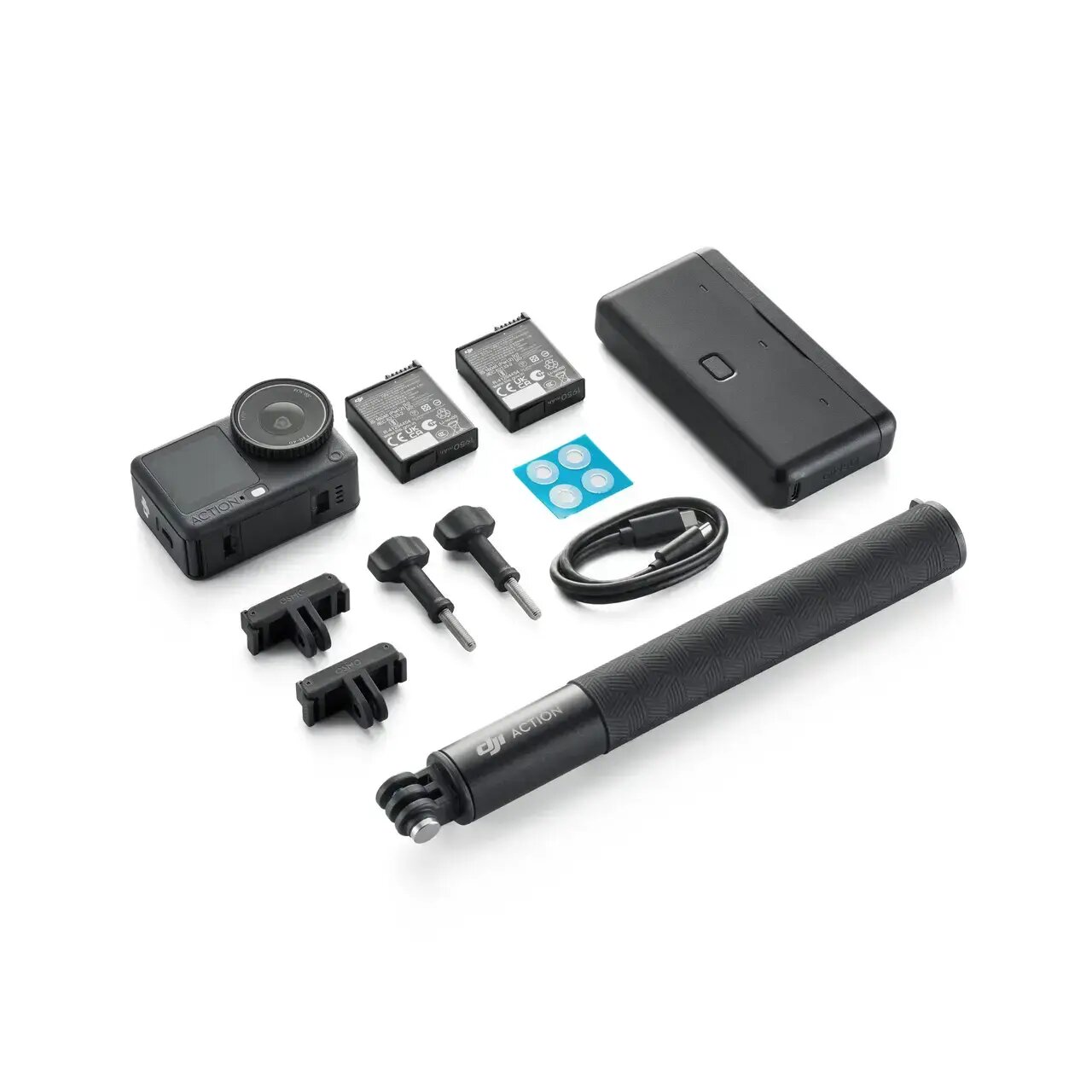 DJI Экшн-камера DJI Osmo Action 6 Adventure Combo ,1/1.1 дюймовый квадратный датчик/Встроенное хранилище 50 ГБ