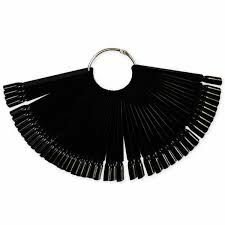 Палитра для маникюра на кольце черная